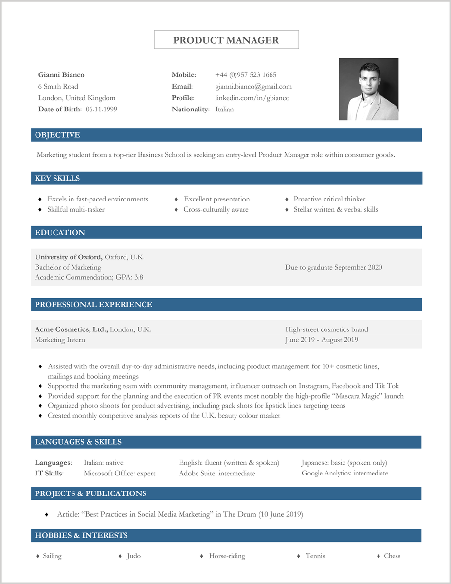Best Online English Resumé / CV and Cover Letter Builder from Scratch ...